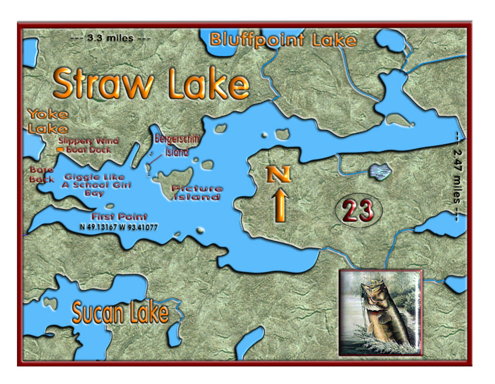 Straw Lake map | Pipestone Lodge